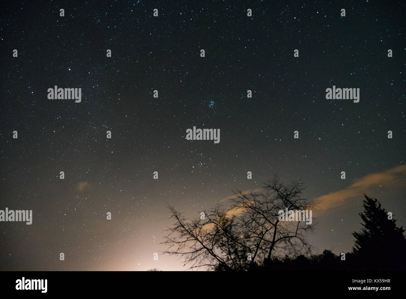 Night sky and stars with long exposure Stock Photo - Alamy