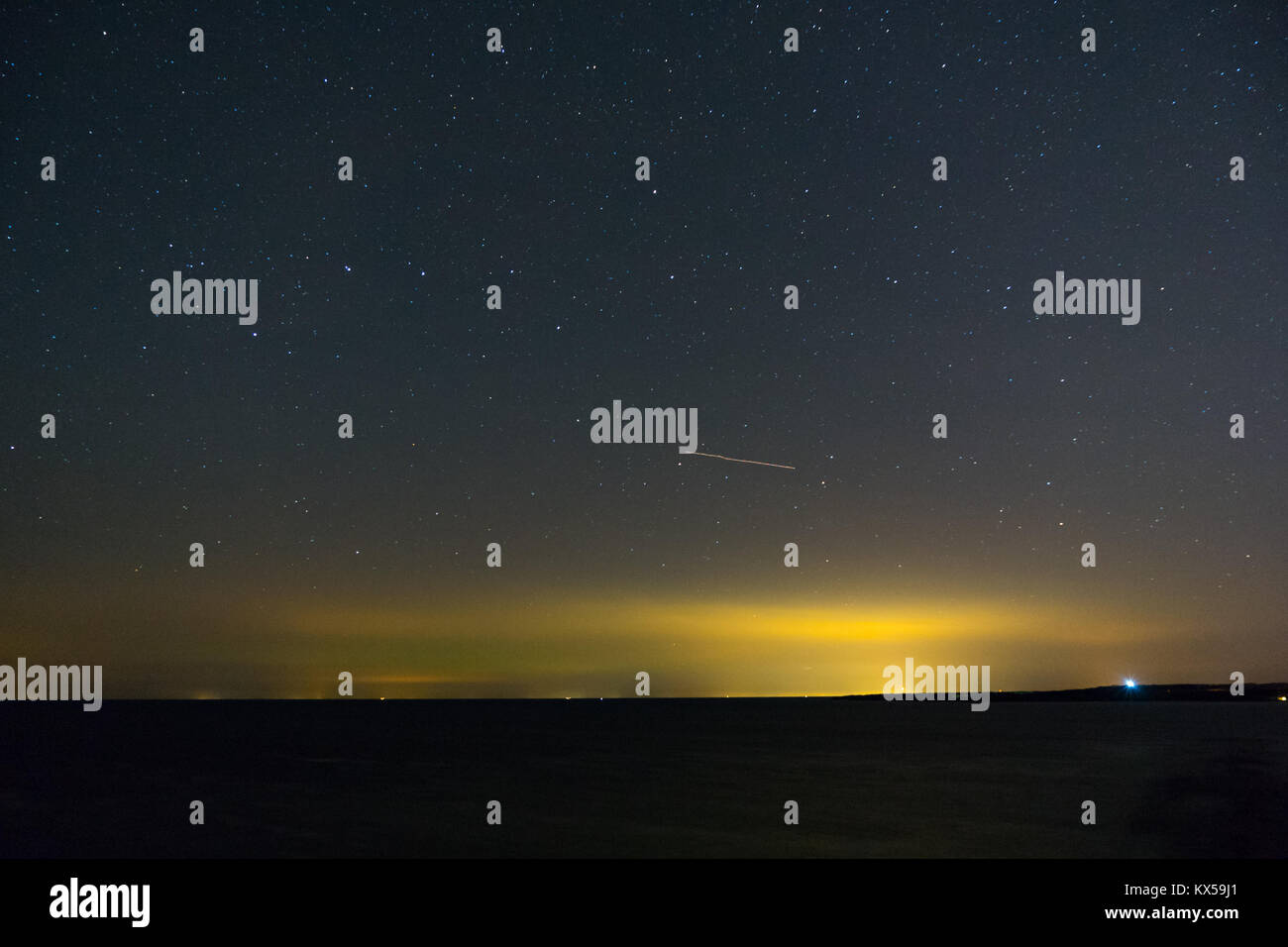 Night sky and stars with long exposure Stock Photo - Alamy