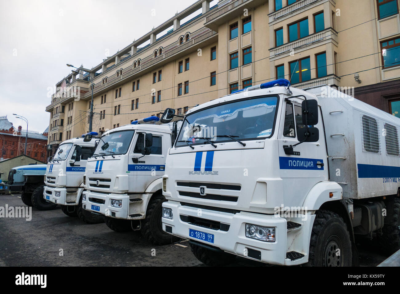 Police cars in Moscow Stock Photo - Alamy