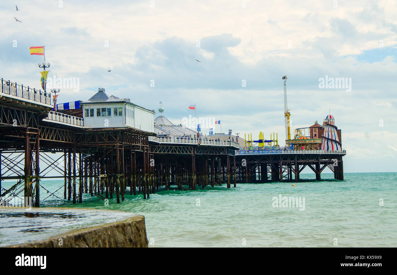 Brighton pier on the English coast in the spring Stock Photo - Alamy