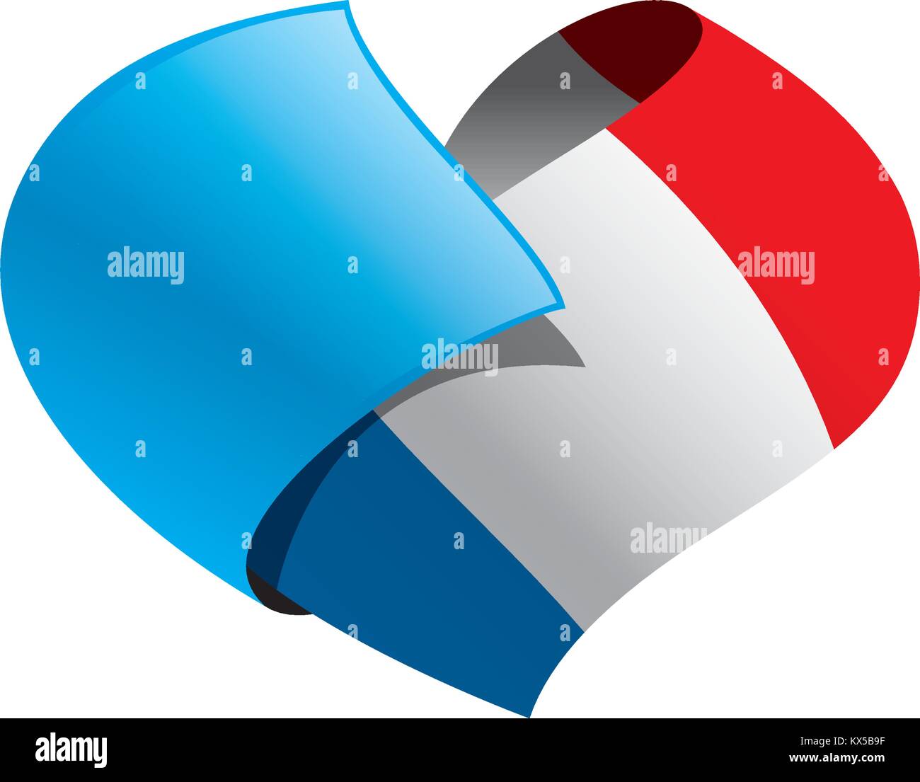 French heart illustration Stock Vector Images - Alamy