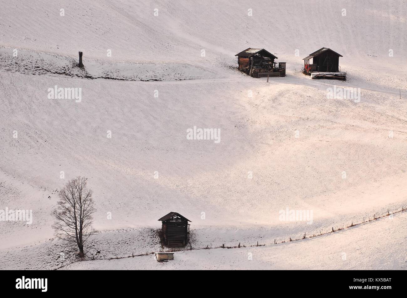 Winter mountain landscape in Austrian alps Stock Photo - Alamy