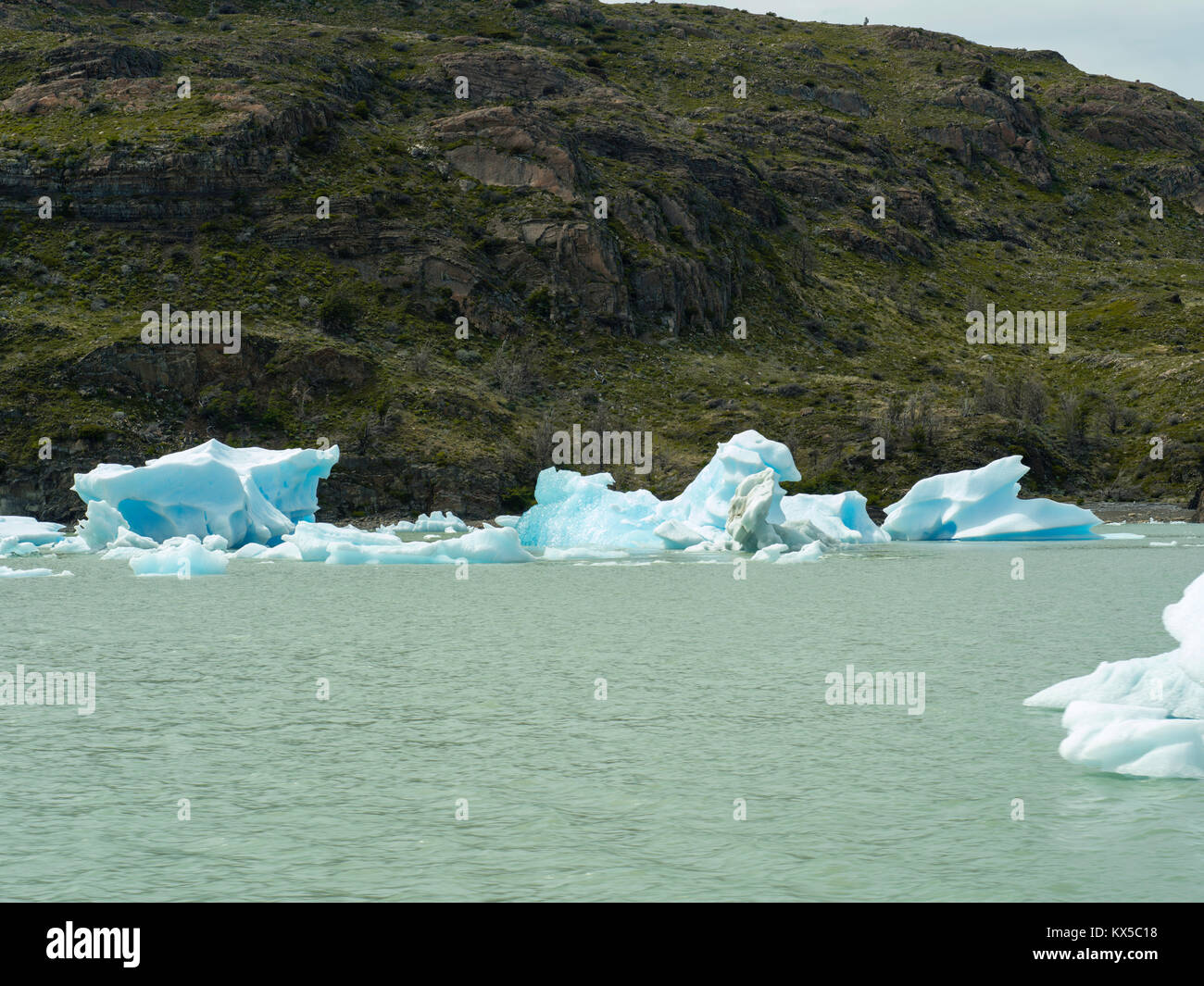 Glacier Gray and Lago Gray, Torres del Paine National Park, Chile Stock ...