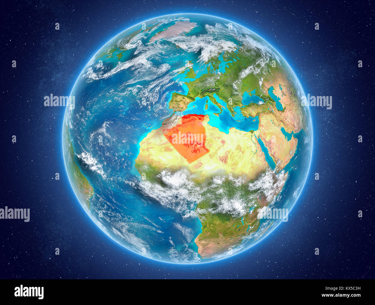 Space orbit view algeria hi-res stock photography and images - Alamy