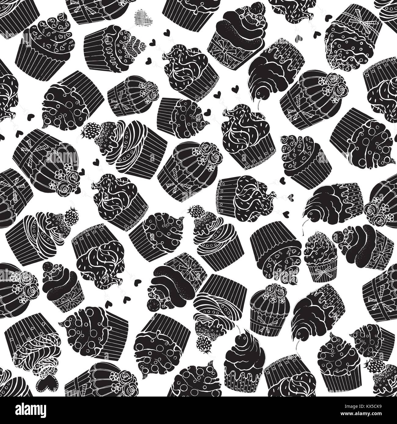 Cupcakes sketch Stock Vector Images - Alamy