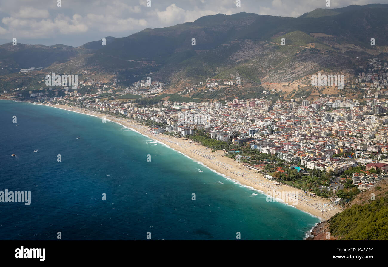 Alanya Town in Antalya City, Mediterranean Coast of Turkey Stock Photo ...