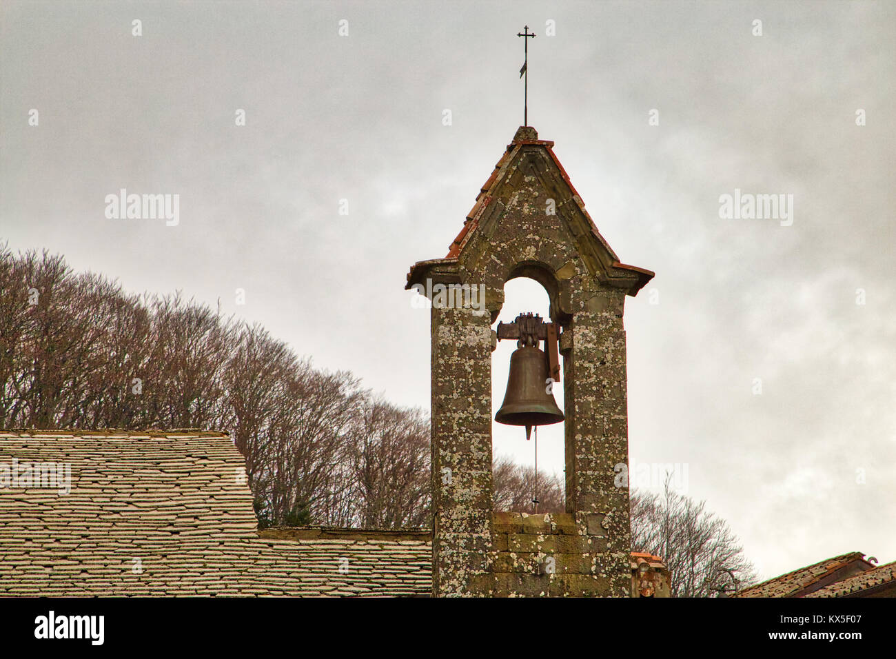 ancient walls of Franciscan sanctuary in the Tuscan Apennines Stock ...