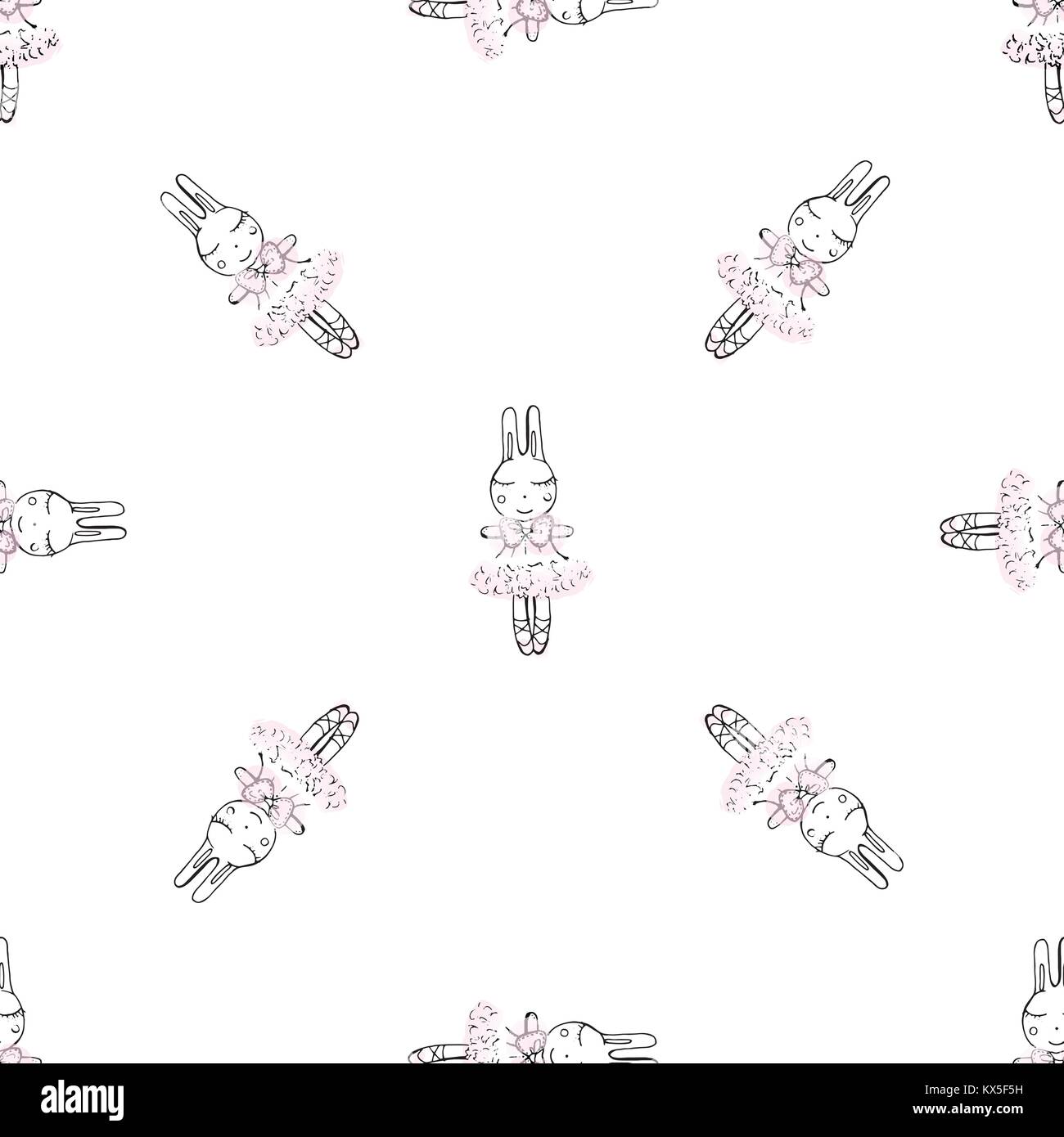 Pink bunny dress Stock Vector Images - Alamy