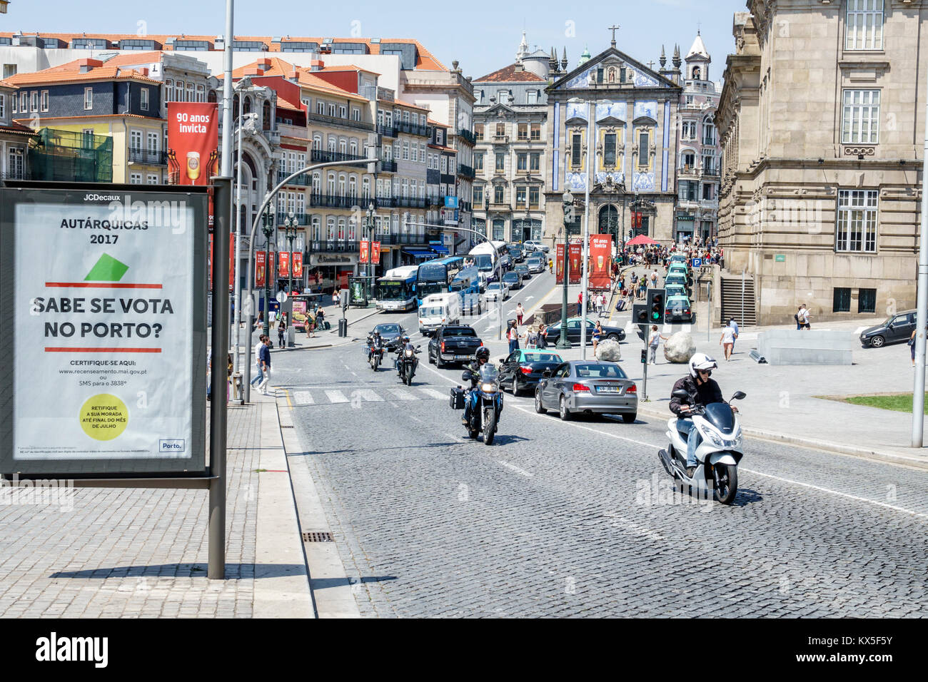 Porto Portugal,historic center,Sao Bento,Calcada de Vandoma,skyline ...