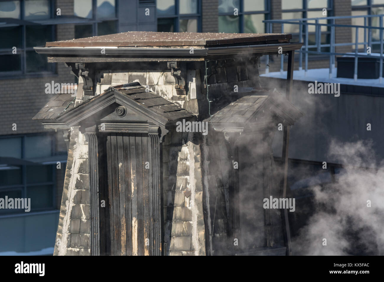 Rooftop Door Gable City Building Stock Photo - Alamy