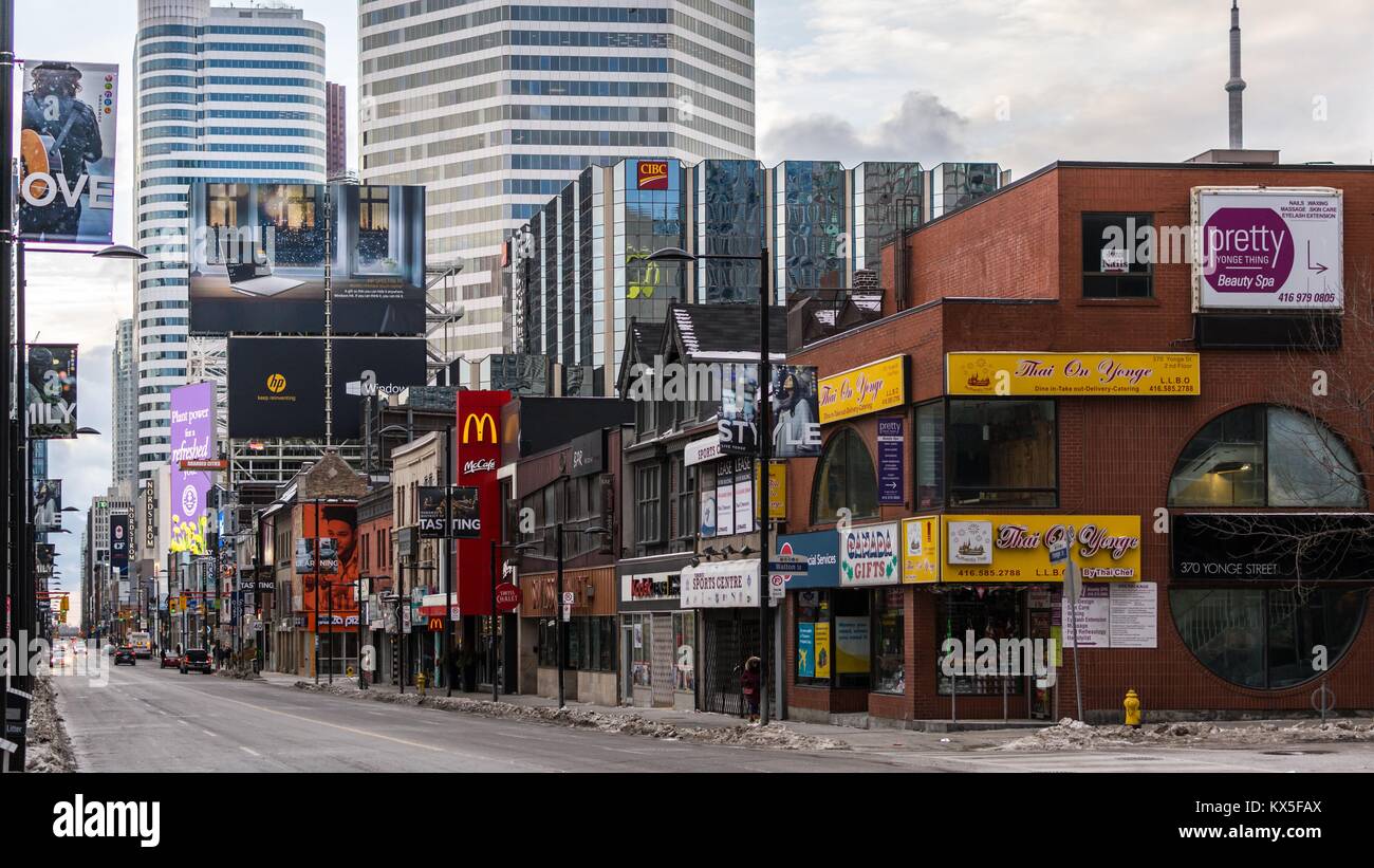 Toronto Ontario Canada Downtown Young Street Stock Photo - Alamy