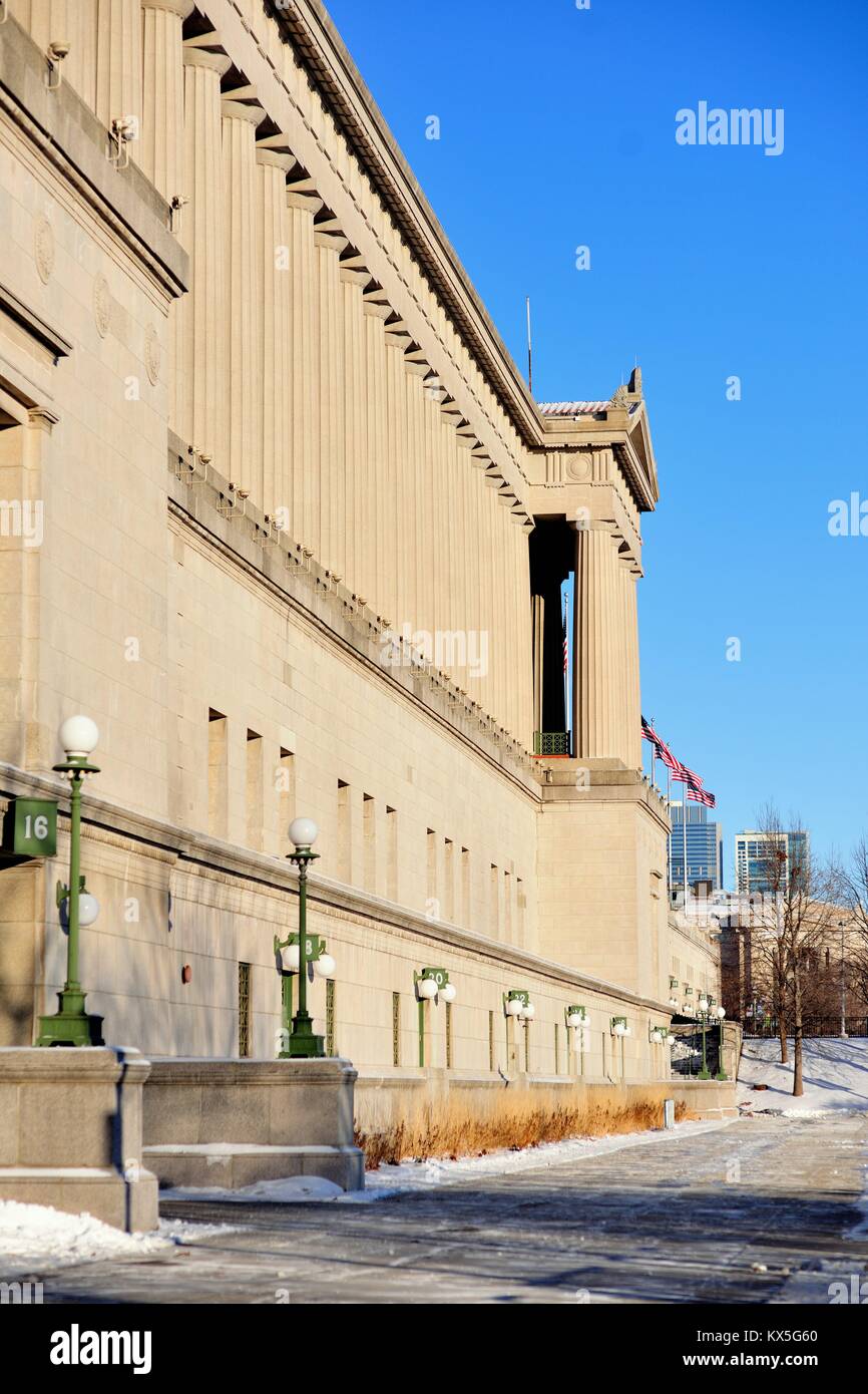 Doric columns and Neoclassical style of Chicago's Soldier Field just ...