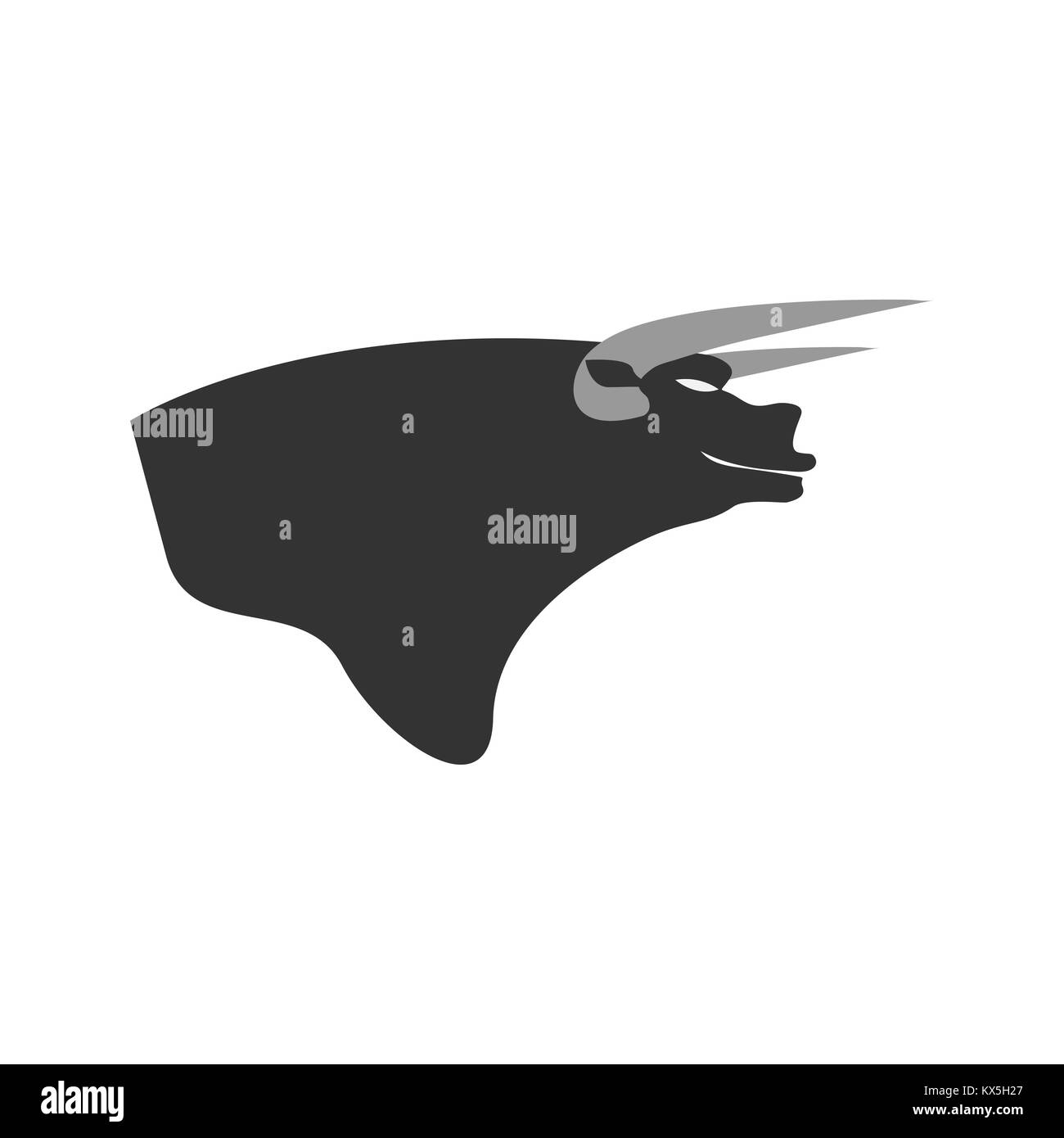 Skull bull outline vector Black and White Stock Photos & Images - Alamy