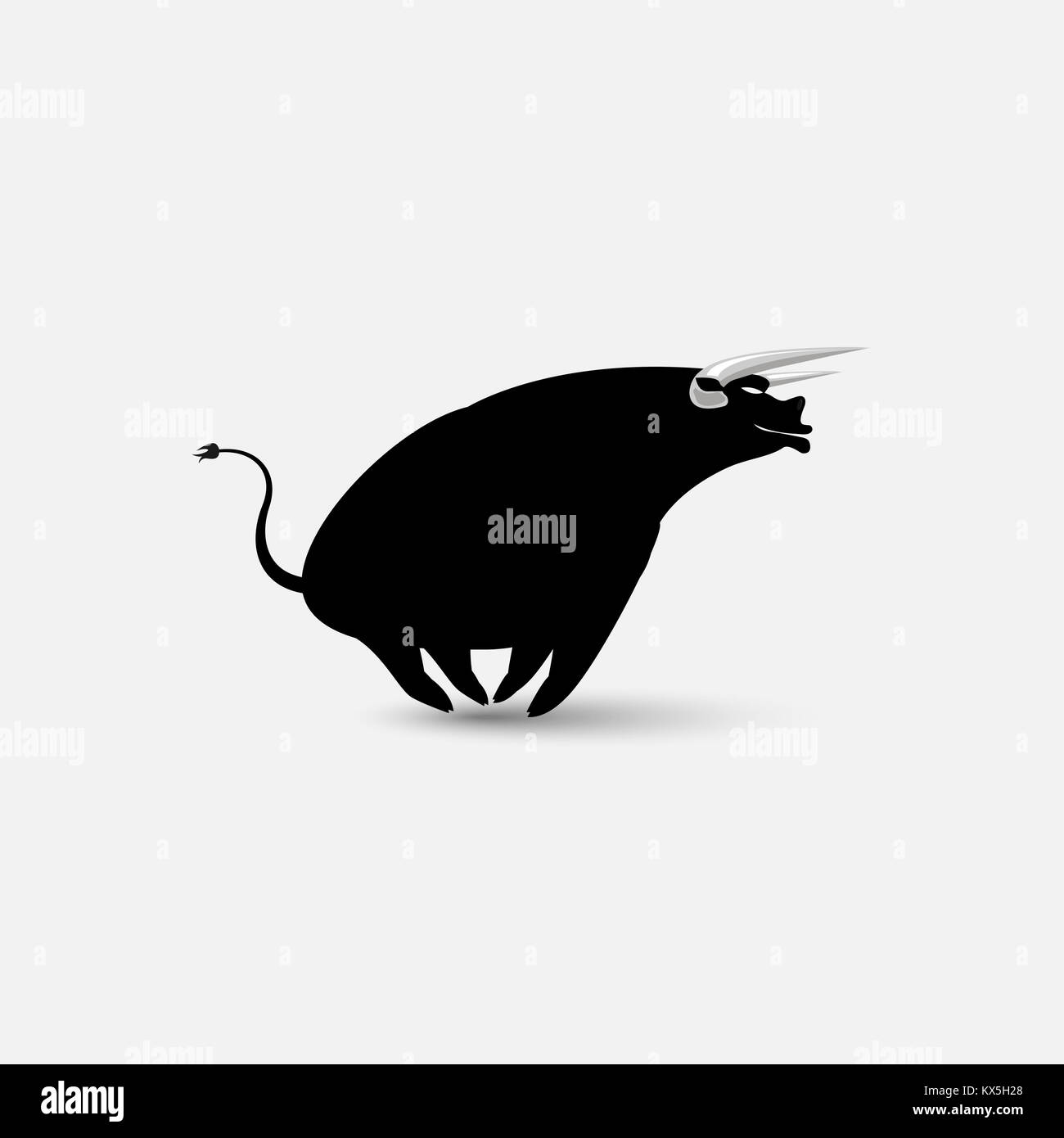 Skull bull outline vector Black and White Stock Photos & Images - Alamy