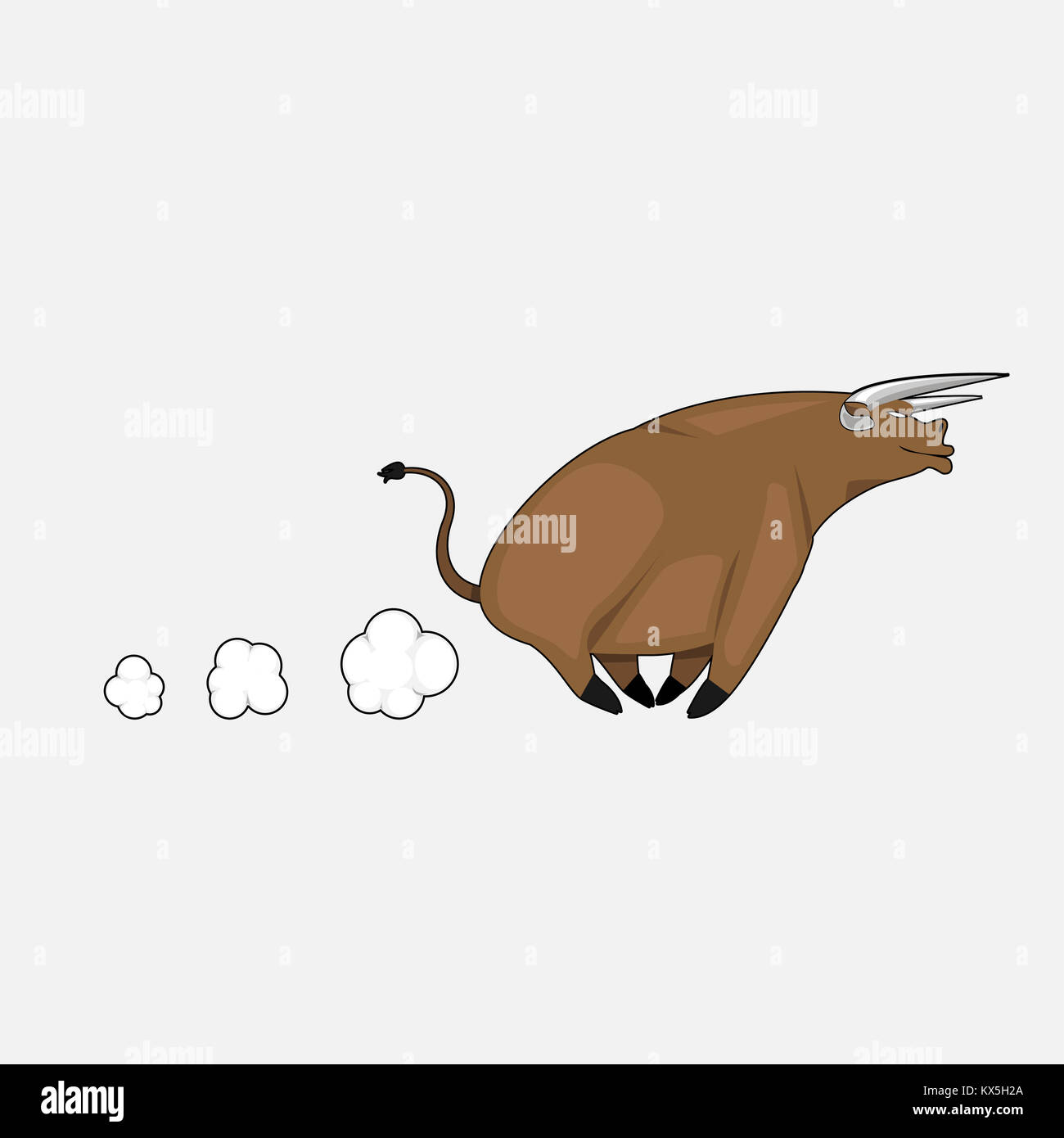 Bull cartoon - vector illustration Stock Photo - Alamy