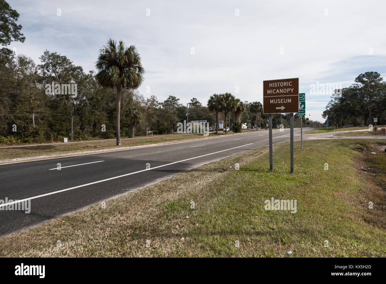 Historic Town of Micanopy, Florida Road Sign Stock Photo - Alamy