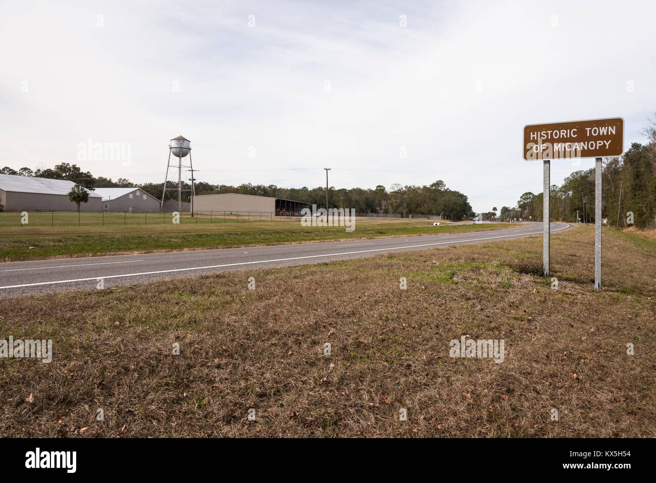 Historic Town of Micanopy, Florida Road Sign Stock Photo - Alamy