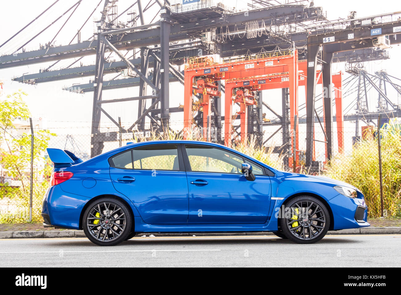 Hong Kong, China Sept 11, 2017 : Subaru WRX STI 2017 Test Drive Day ...