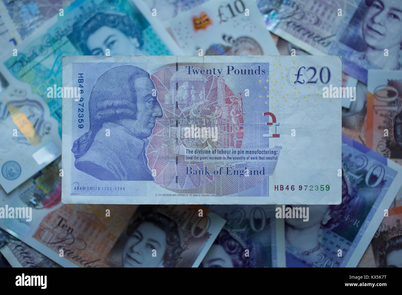 Twenty pound note adam smith hi-res stock photography and images - Alamy
