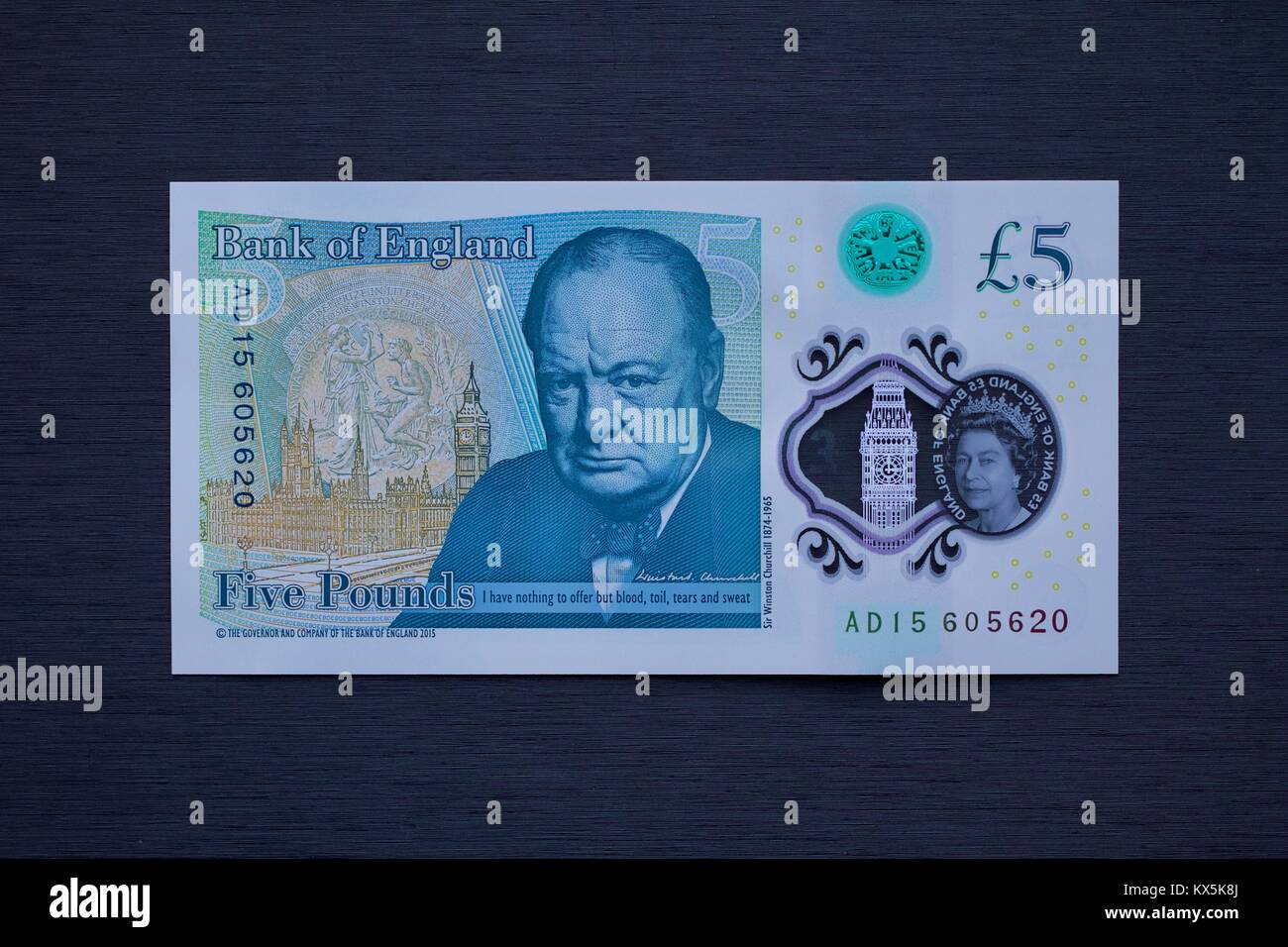 5 bank note uk churchill hi-res stock photography and images - Alamy