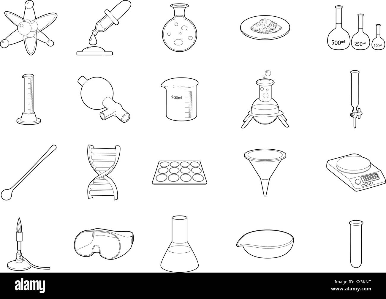 Icon chemistry burner black hi-res stock photography and images - Alamy