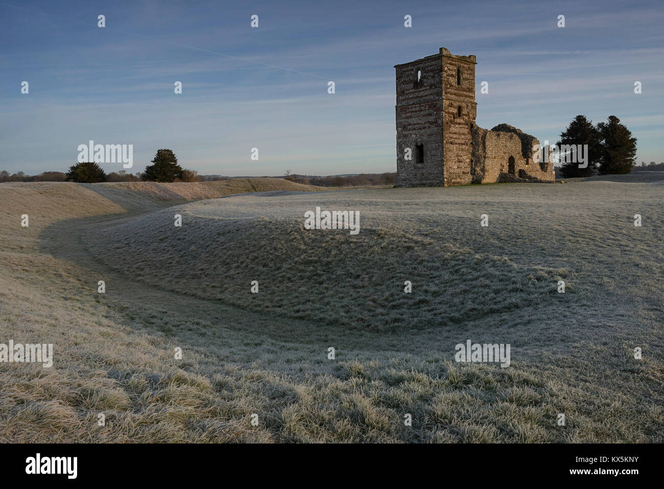 Knowlton Church and Earthworks Stock Photo - Alamy