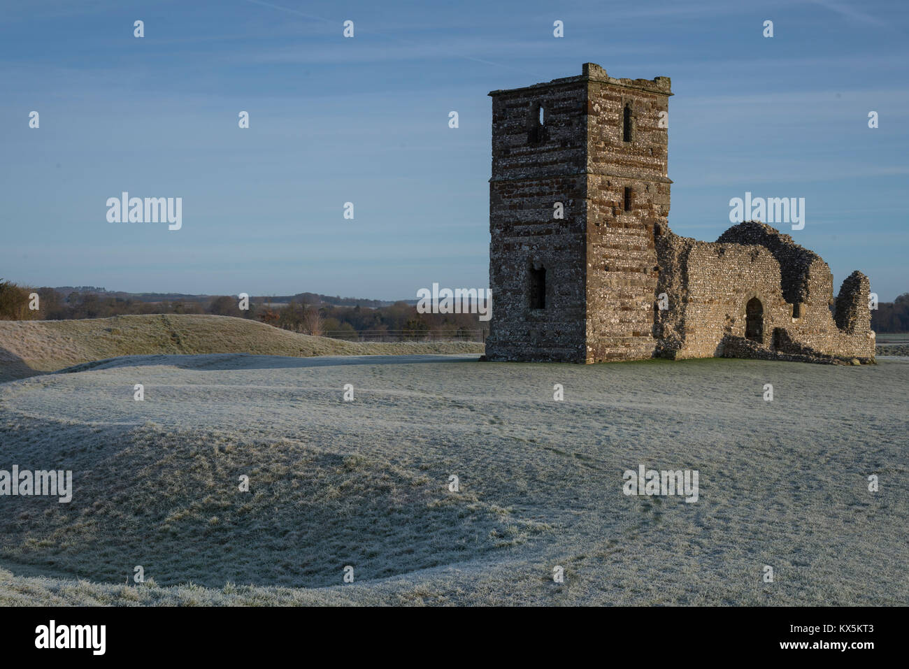Knowlton Church and Earthworks Stock Photo - Alamy