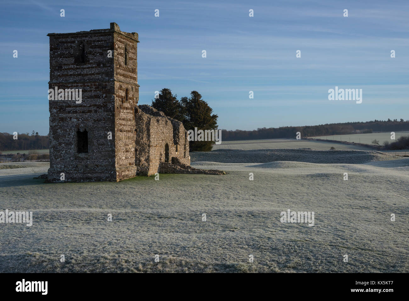 Knowlton Church and Earthworks Stock Photo - Alamy