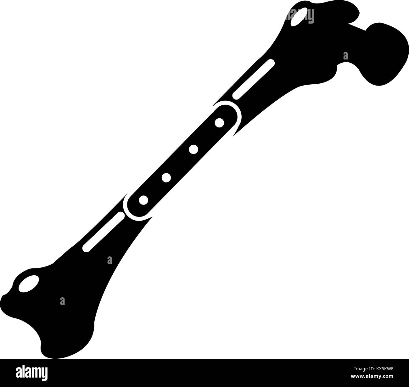 Broken bone icon, simple style Stock Vector Image & Art - Alamy