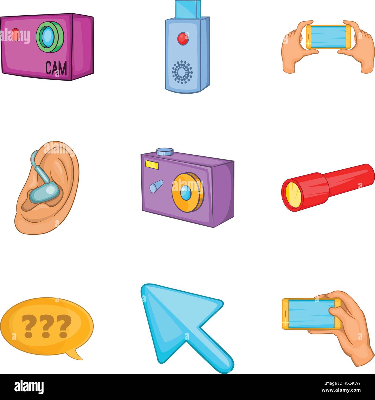 Useful device icons set, cartoon style Stock Vector Image & Art - Alamy