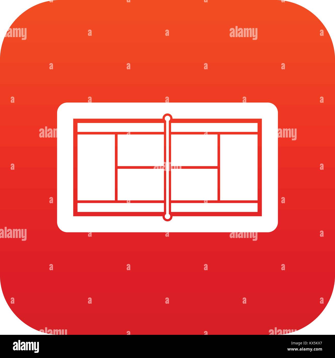 Tennis court icon digital red Stock Vector Image & Art - Alamy