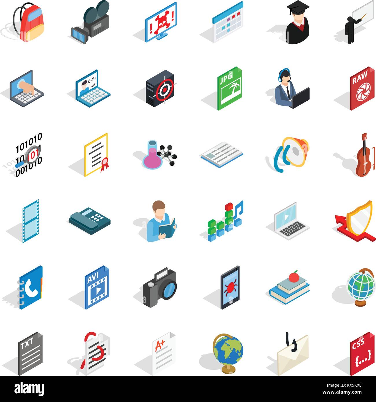 Monitor icons set, isometric style Stock Vector Image & Art - Alamy