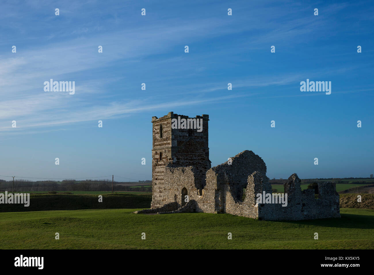Knowlton Church and Earthworks Stock Photo - Alamy