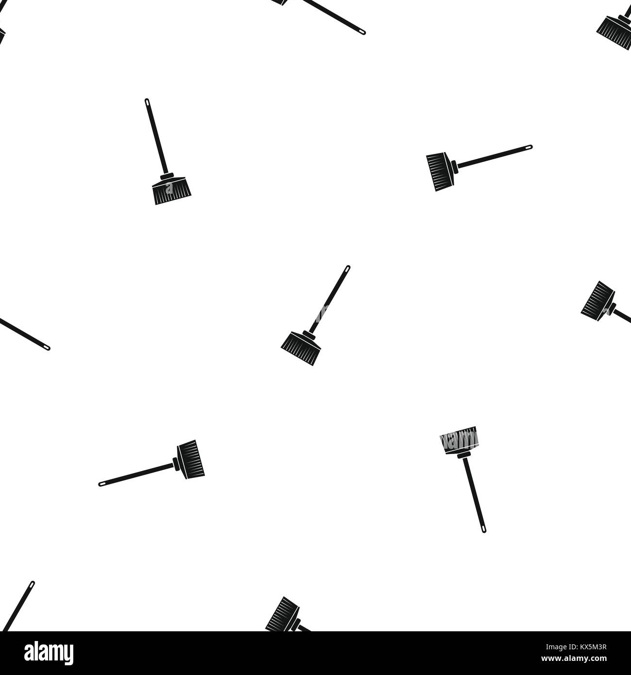 Broom pattern seamless black Stock Vector Image & Art - Alamy