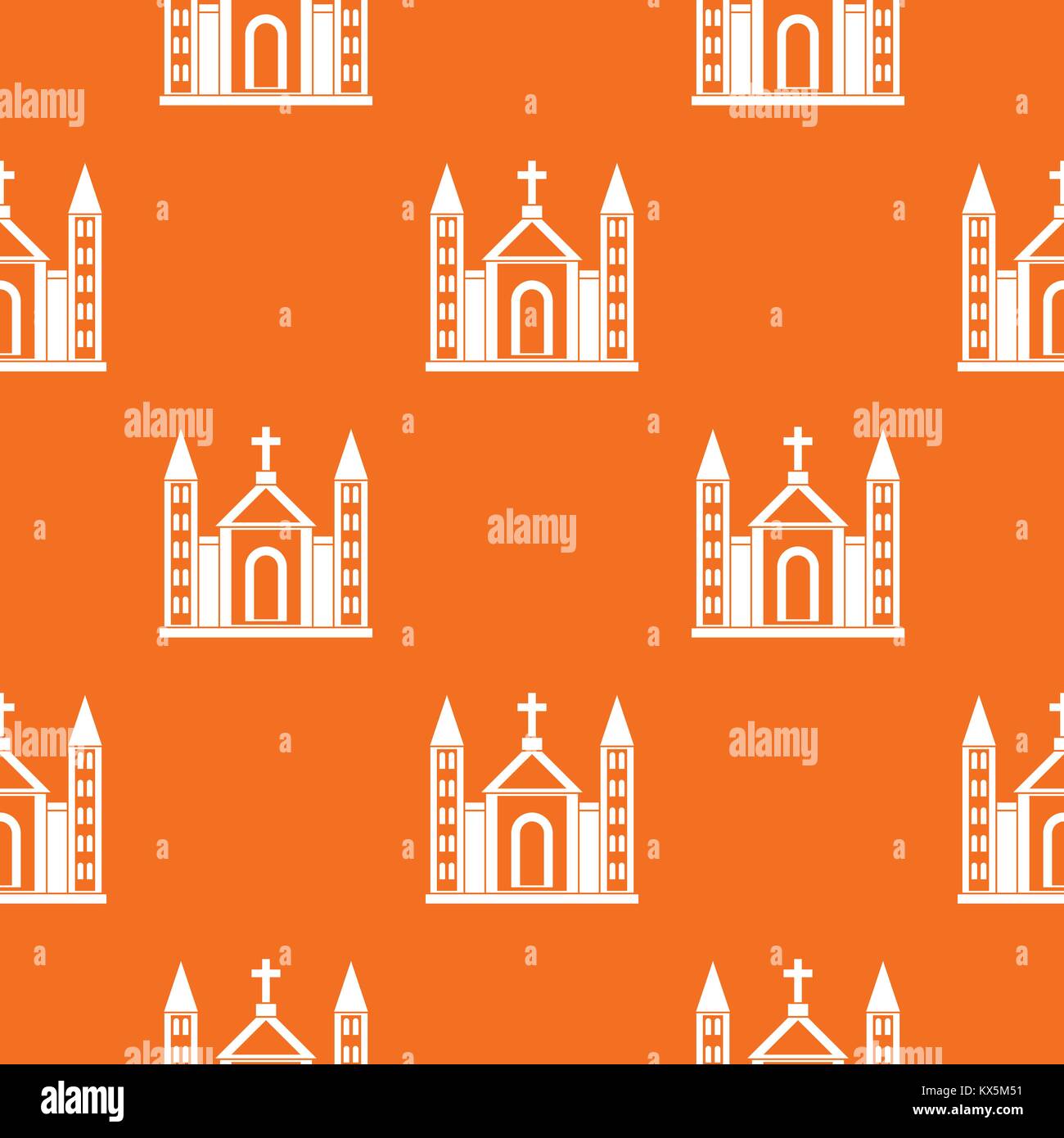 Christian catholic church building pattern seamless Stock Vector Image ...