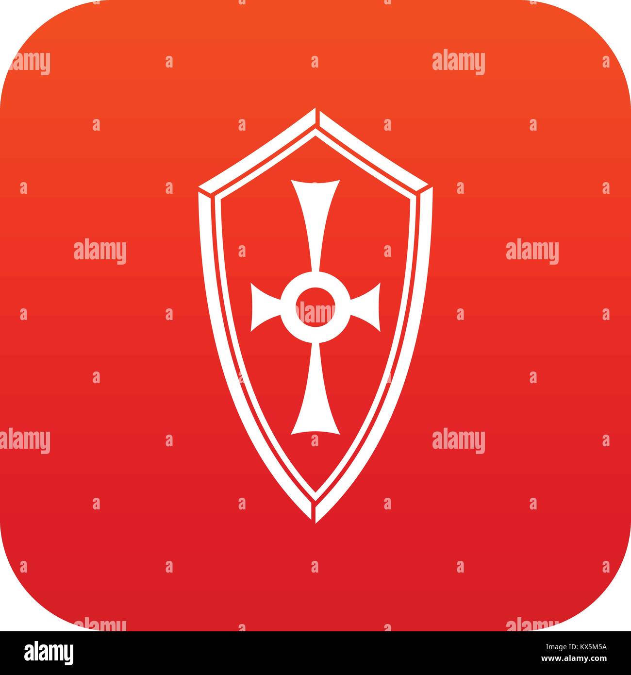 Shield icon digital red Stock Vector Image & Art - Alamy
