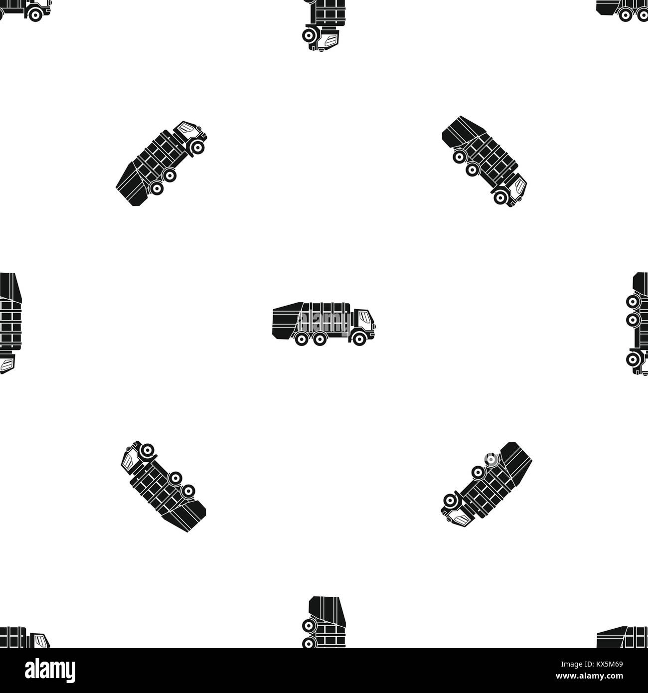 Garbage truck pattern seamless black Stock Vector Image & Art - Alamy