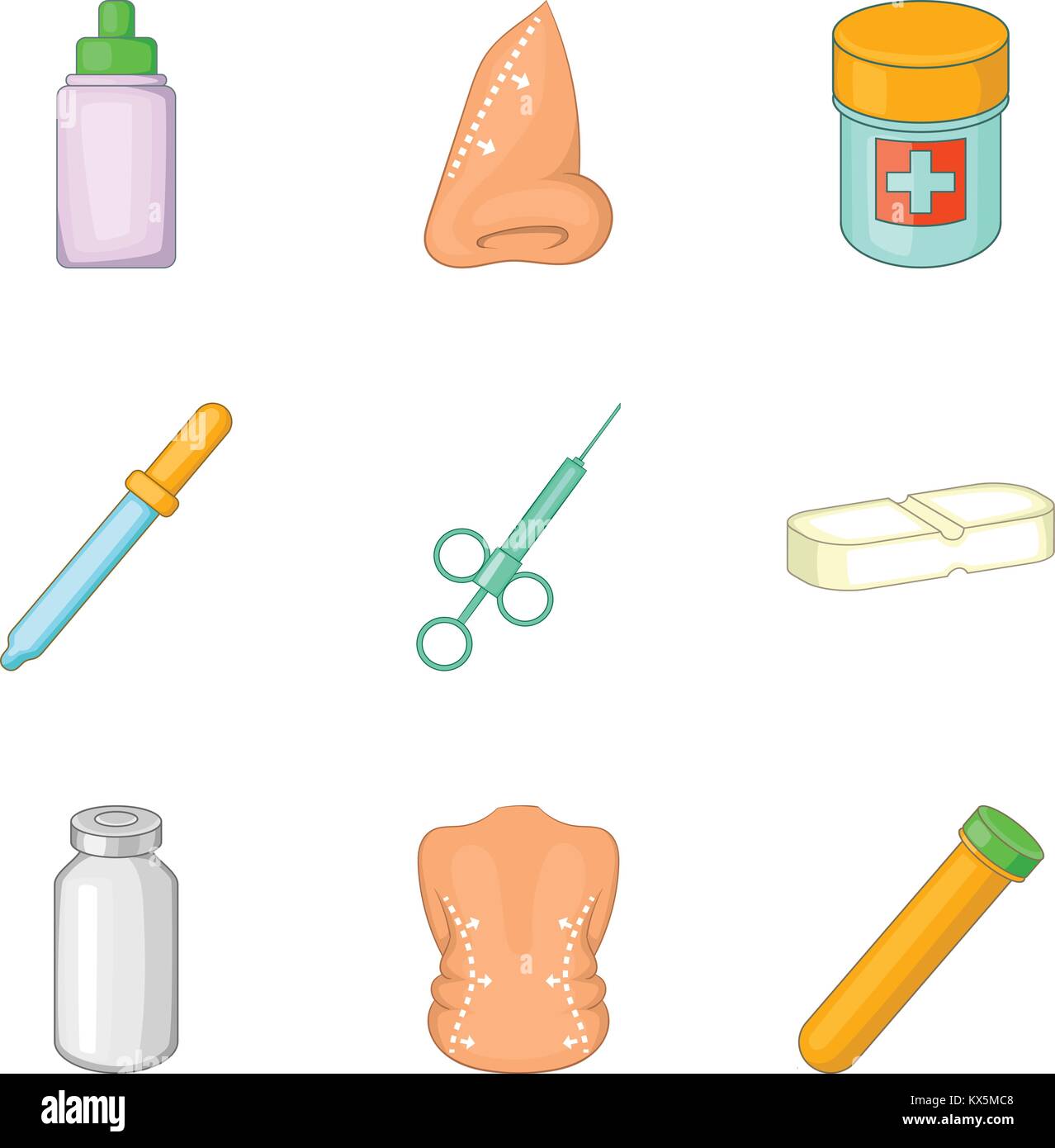 Operation icons set, cartoon style Stock Vector Image & Art - Alamy