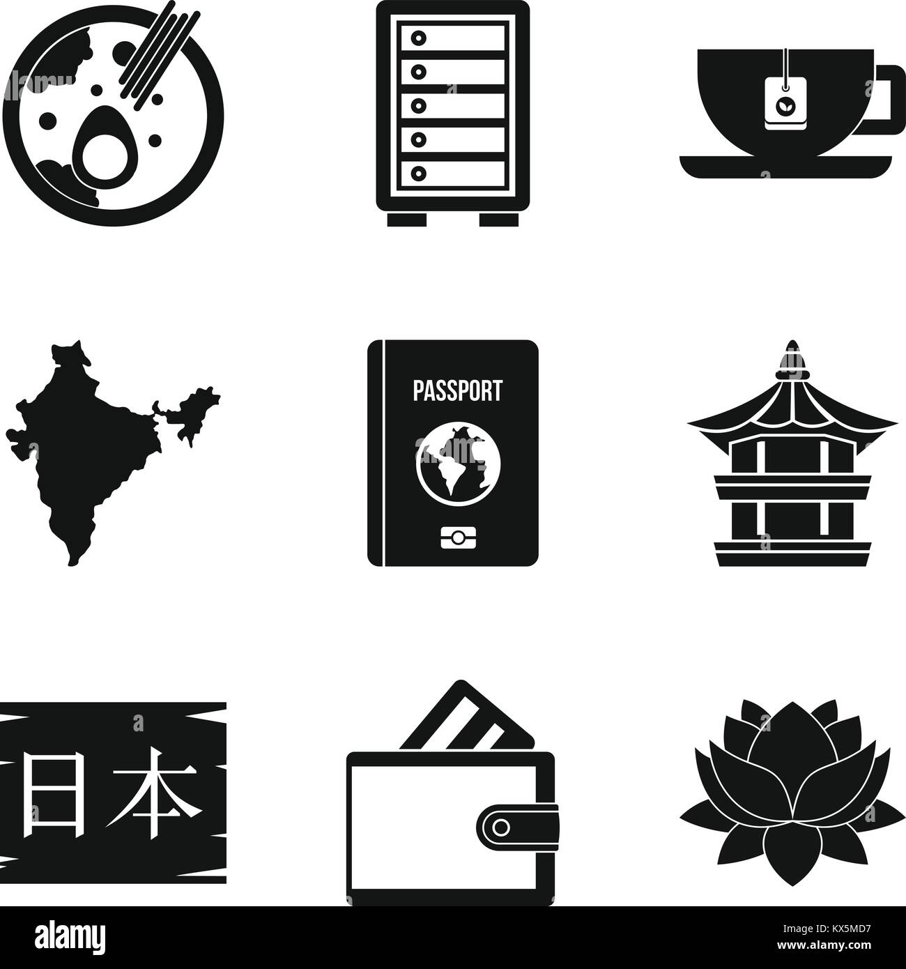 Course icons set, simple style Stock Vector Image & Art - Alamy