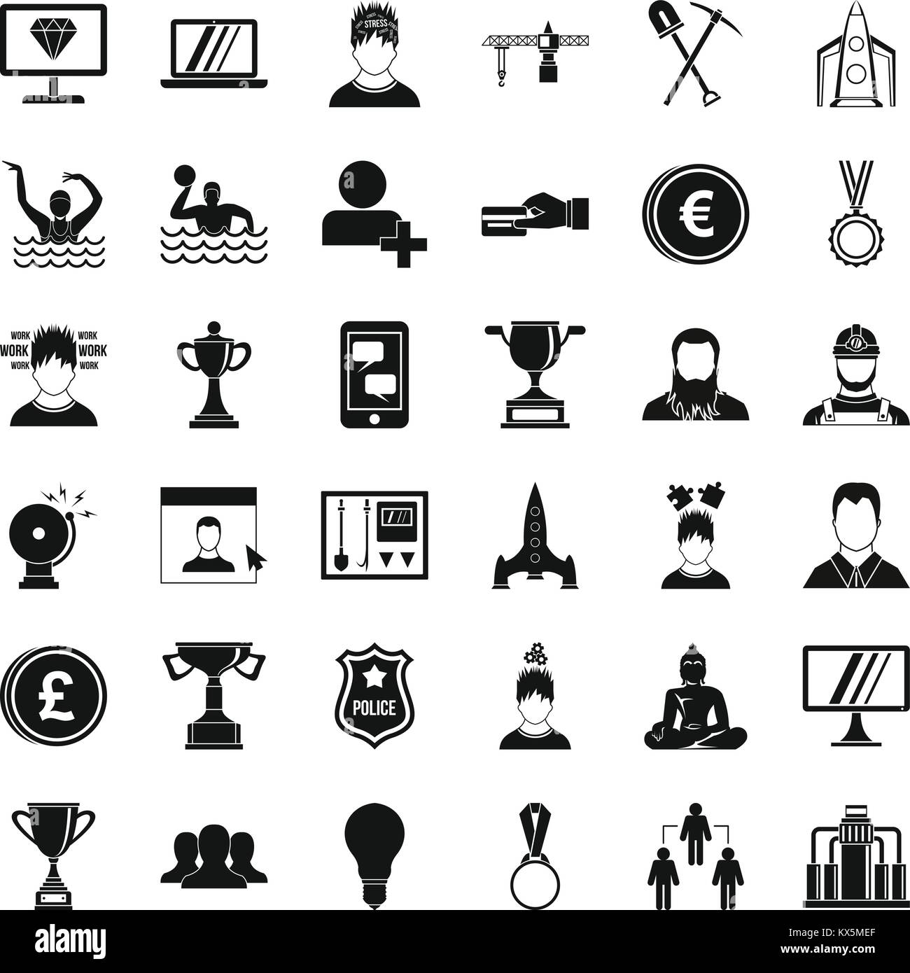 Corporation icons set, simple style Stock Vector Image & Art - Alamy
