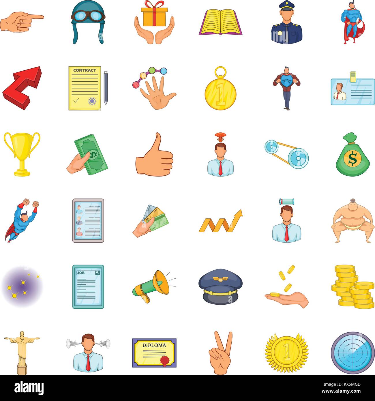 Leadership icons set, cartoon style Stock Vector Image & Art - Alamy