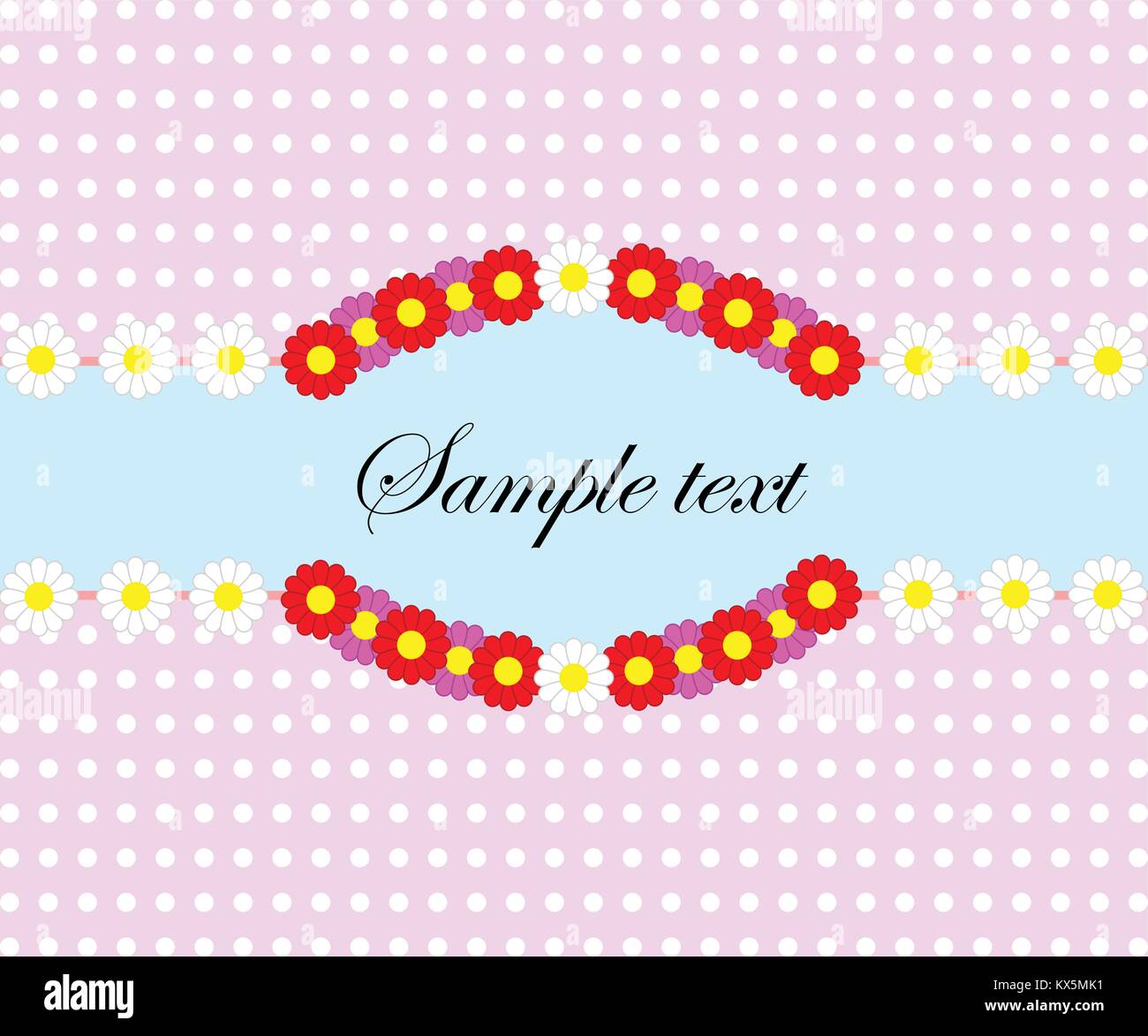 Retro spring background with flower pattern, empty space for text ...