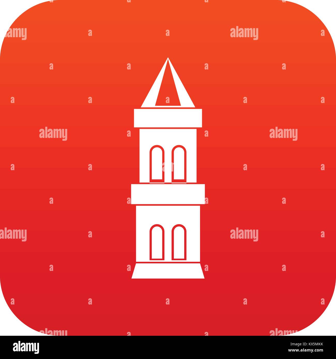 Castle tower icon digital red Stock Vector Image & Art - Alamy