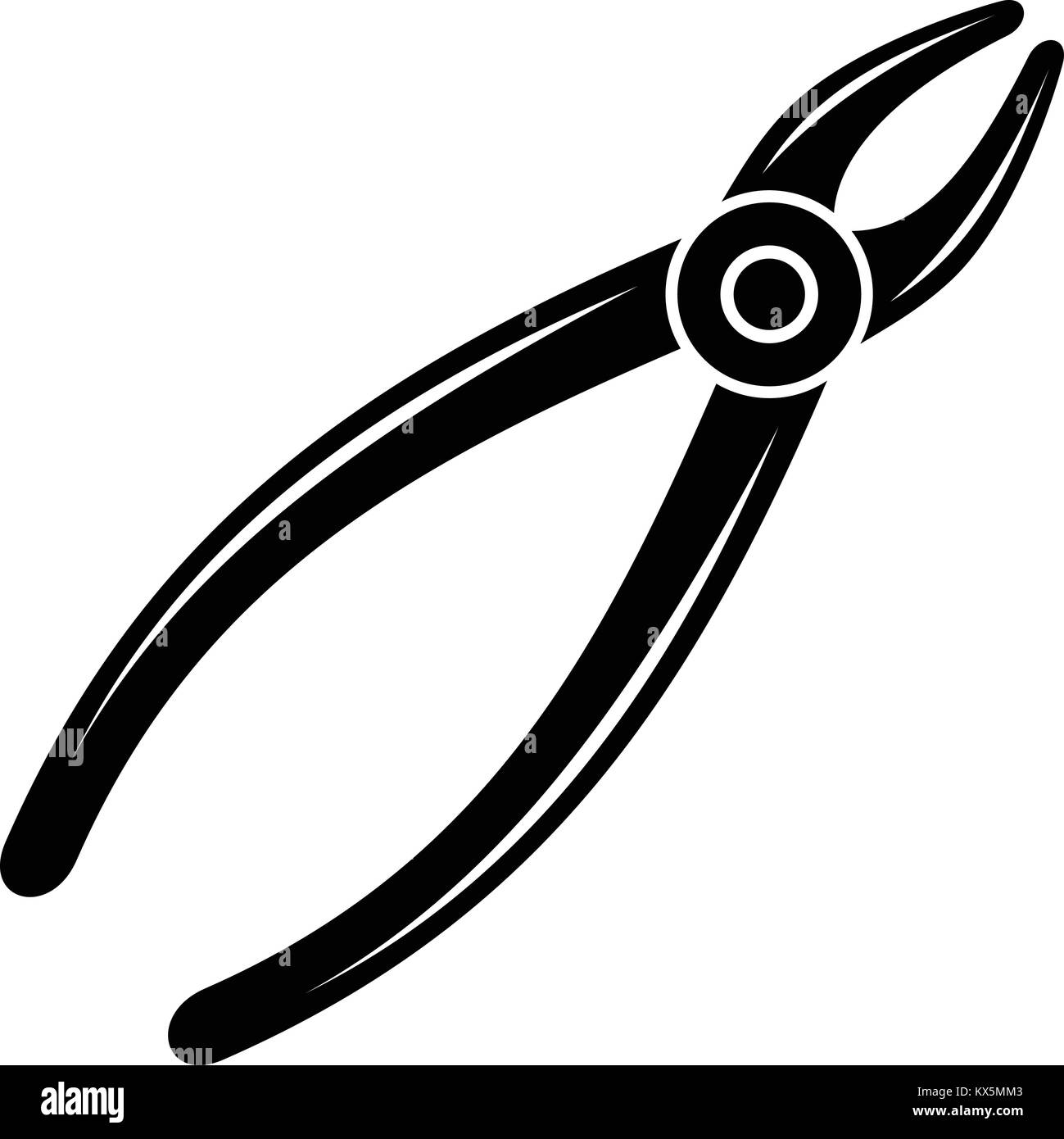 Tooth pliers icon, simple black style Stock Vector Image & Art - Alamy