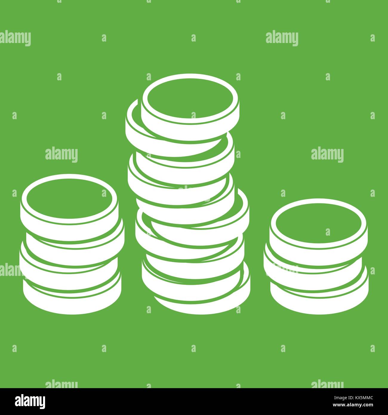Gold coins icon green Stock Vector Image & Art - Alamy
