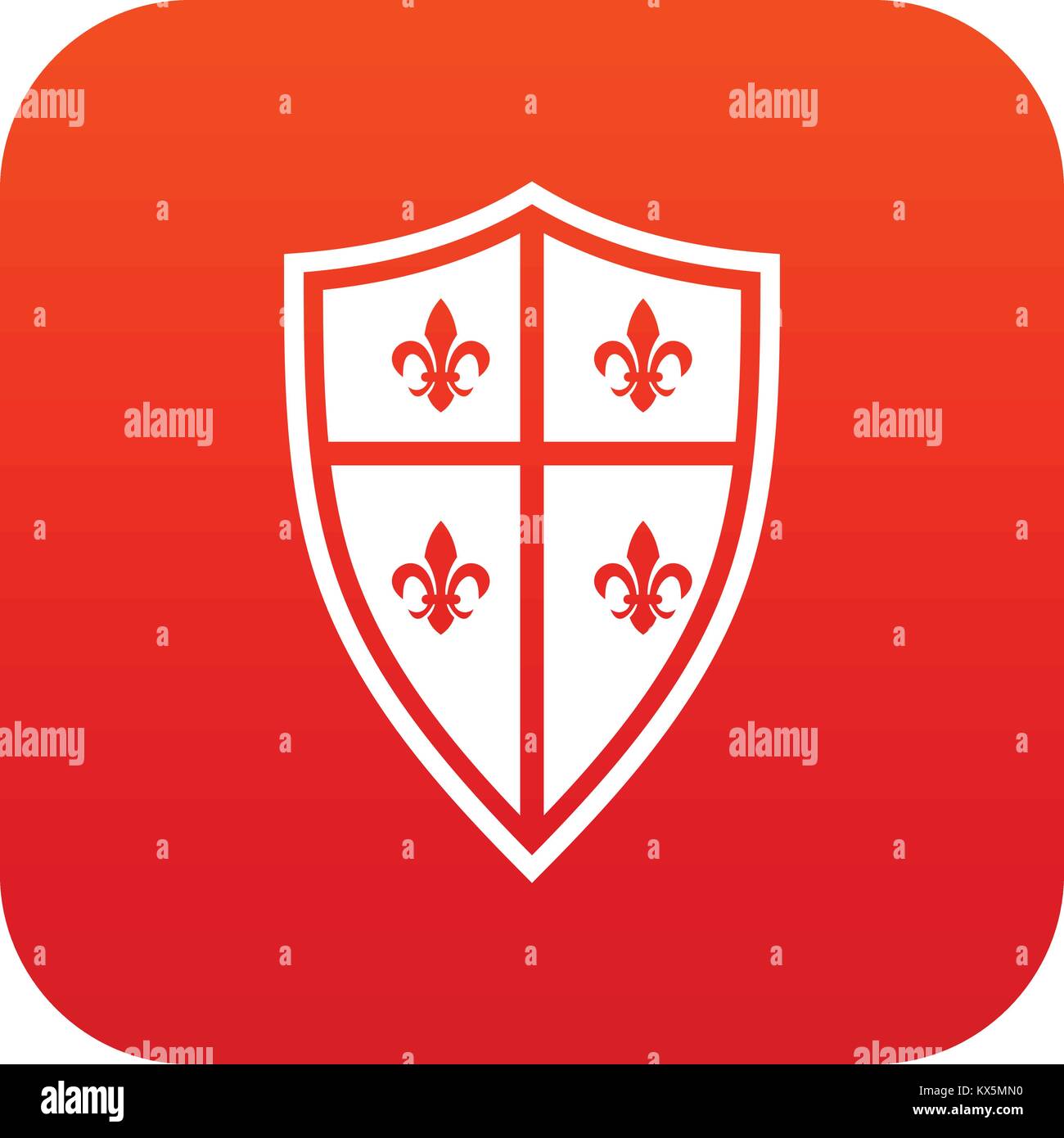 Royal shield icon digital red Stock Vector Image & Art - Alamy