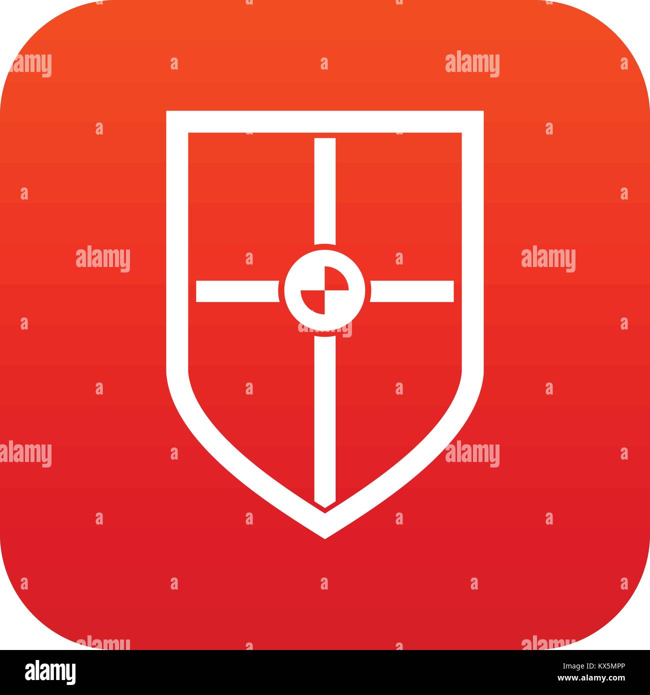 Shield for fight icon digital red Stock Vector Image & Art - Alamy