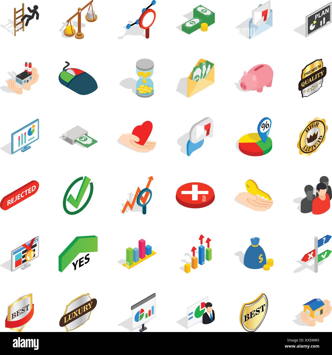 Label icons set, isometric style Stock Vector Image & Art - Alamy