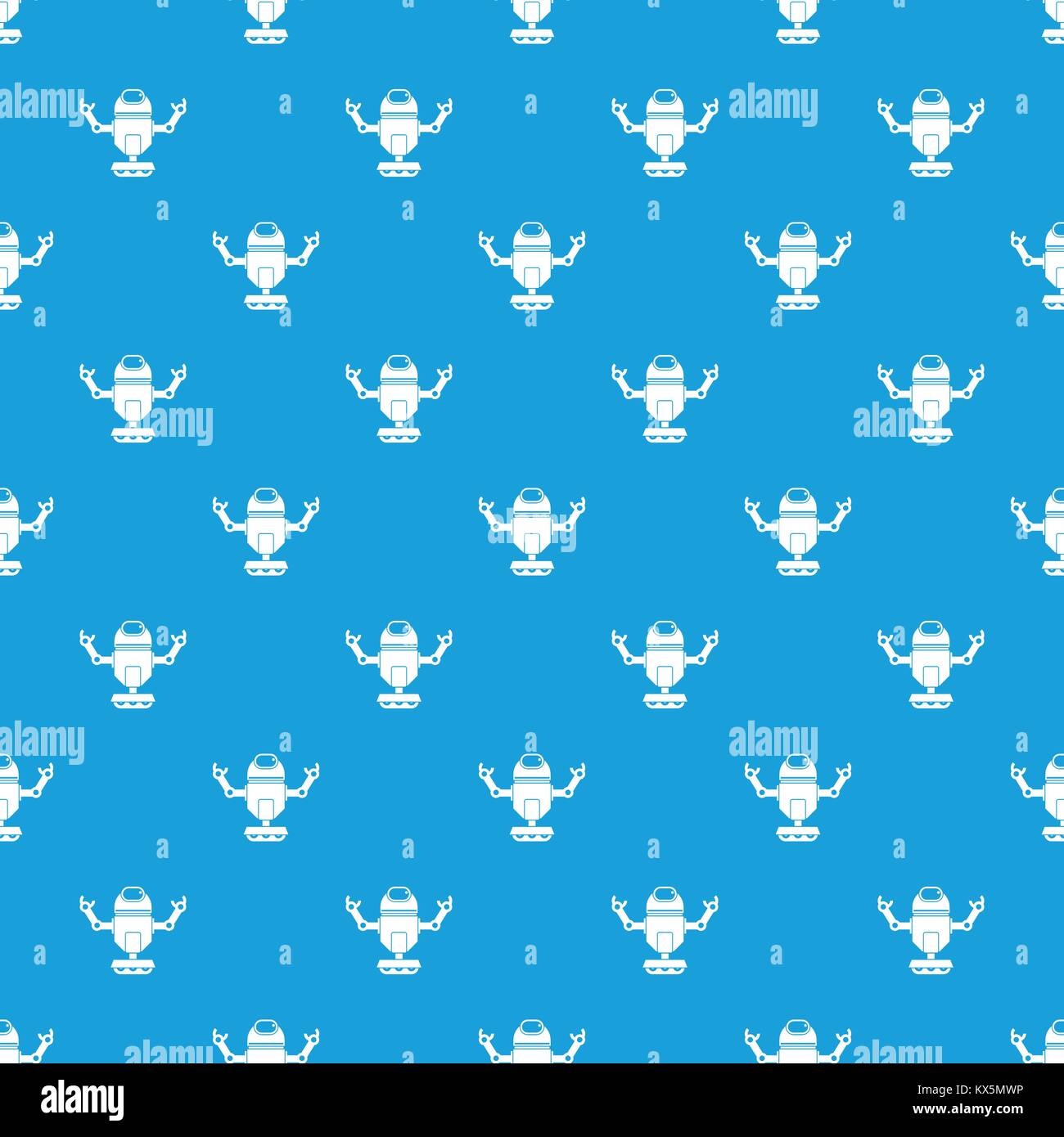 Robot repeat pattern white background Stock Vector Images - Alamy