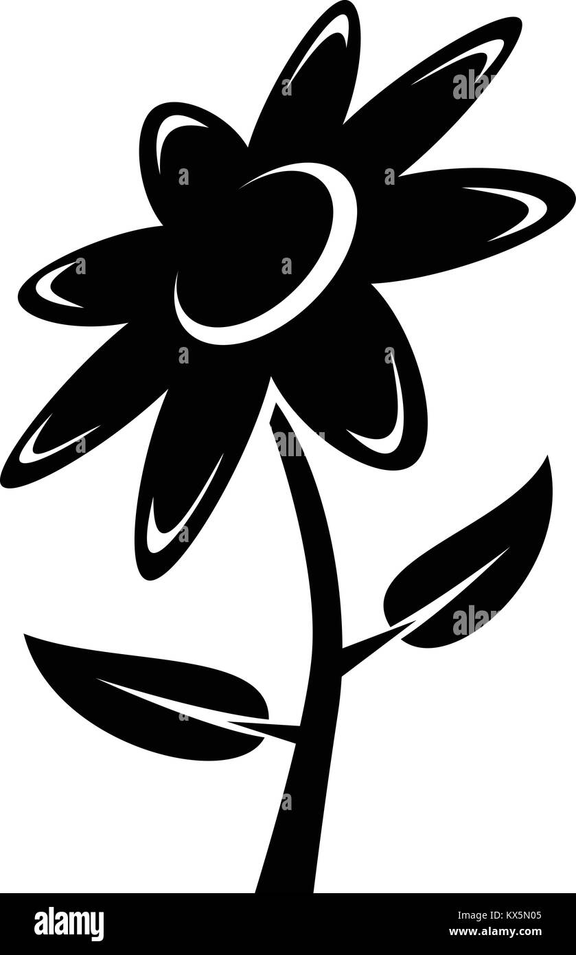 Flower icon, simple black style Stock Vector Image & Art - Alamy